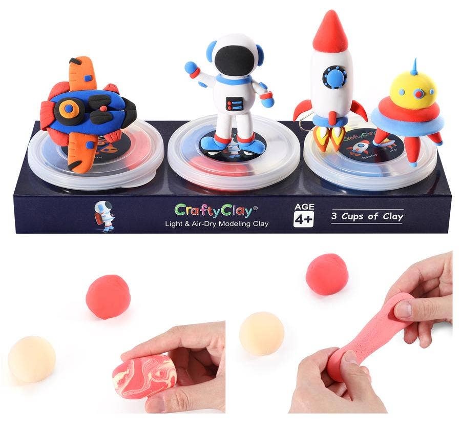Crafty clay - Space theme air dry modelling clay kit – Lollipop Art Lounge